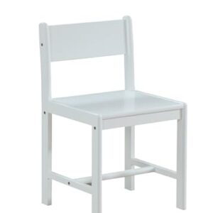 Wycian Patio Dining Chairs, Chair Seat 1PC White Solid Wood Capacity 300LB 17.00" L 17.00" W 30.00" H Living Room Bedroom Dining Rooms Garden Small Patio Chair