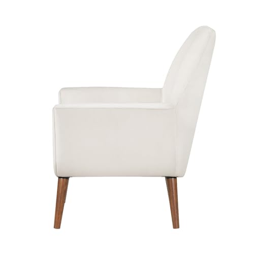 Wycian Sofa Chairs, Velvet Chair Vanity Foam Beige Seat Height 17.75" for Living Room Bedroom Dining Rooms Garden Kitchen Chair High Chair Seat 1PC