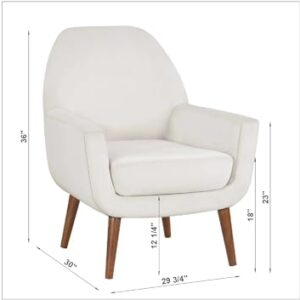 Wycian Sofa Chairs, Velvet Chair Vanity Foam Beige Seat Height 17.75" for Living Room Bedroom Dining Rooms Garden Kitchen Chair High Chair Seat 1PC