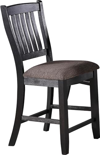 Wycian Chairs Vanity, Counter Chairs Fabric Dark Gray Living Room Bedroom Dining Rooms Garden Boho High Chair 1PC