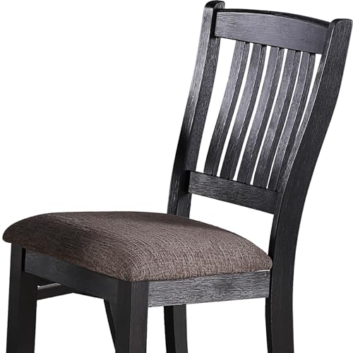 Wycian Chairs Vanity, Counter Chairs Fabric Dark Gray Living Room Bedroom Dining Rooms Garden Boho High Chair 1PC