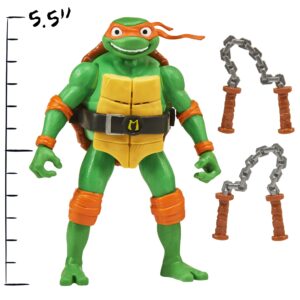 Teenage Mutant Ninja Turtles: Mutant Mayhem 5.5” Michelangelo Deluxe Ninja Shouts Figure by Playmates Toys