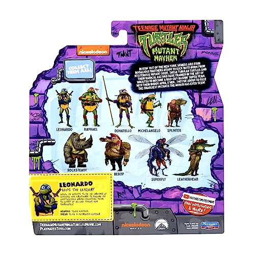 Teenage Mutant Ninja Turtles: Mutant Mayhem 4.5” Leonardo Basic Action Figure by Playmates Toys