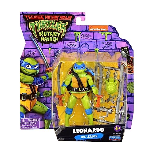 Teenage Mutant Ninja Turtles: Mutant Mayhem 4.5” Leonardo Basic Action Figure by Playmates Toys