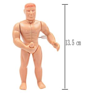 Creative Spoof Toys for Adults Novelty Wind Up Toys, Funny Masturbating Man Bachelor Party Novelty Toys, Flesh and Black 13.5 x 6 cm