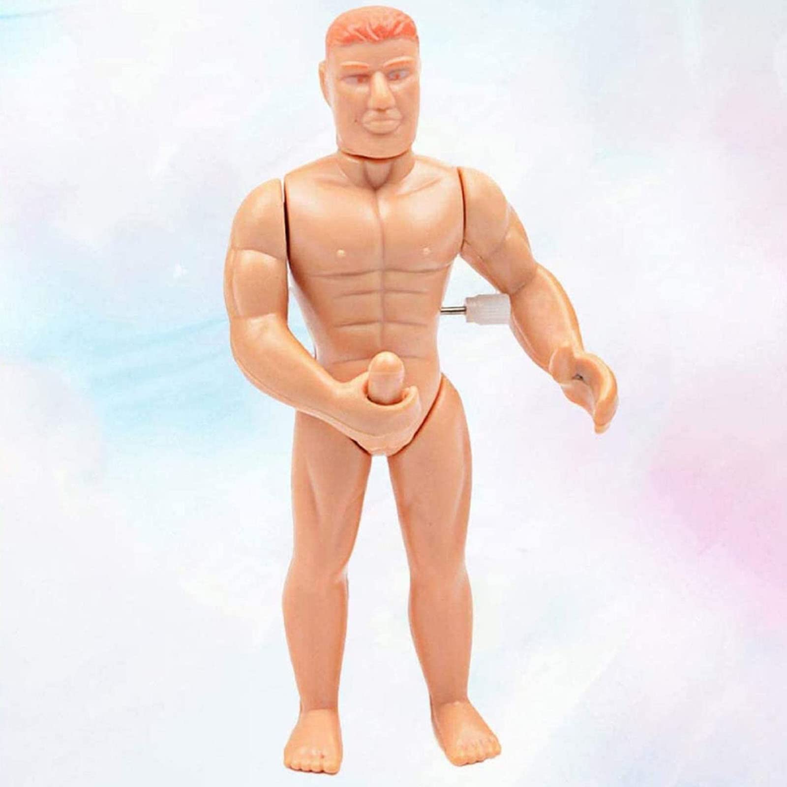 Creative Spoof Toys for Adults Novelty Wind Up Toys, Funny Masturbating Man Bachelor Party Novelty Toys, Flesh and Black 13.5 x 6 cm