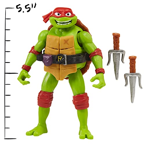 Teenage Mutant Ninja Turtles: Mutant Mayhem 5.5” Raphael Deluxe Ninja Shouts Figure by Playmates Toys