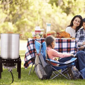 Lafati Turkey Fryer Set, 30QT & 10QT Pots with Large Steamers, and 54,000BTU High Output Burner for Camping, Outdoor Parties, Thanksgiving