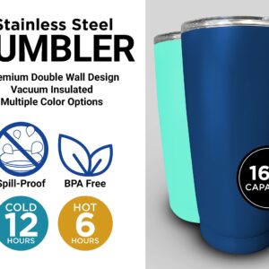 R and R Imports Ninga Manitoba Souvenir 16 oz Stainless Steel Insulated Tumbler Adventure Awaits Design Black.