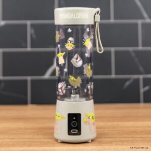 uncanny brands star wars the mandalorian usb - rechargeable portable blender