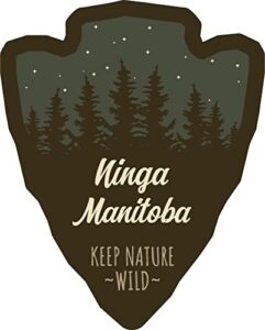 ninga manitoba vinyl decal sticker arrowhead design 4 inch