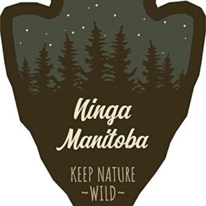 Ninga Manitoba Vinyl Decal Sticker Arrowhead Design 4 Inch