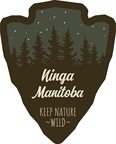 Ninga Manitoba Vinyl Decal Sticker Arrowhead Design 4 Inch