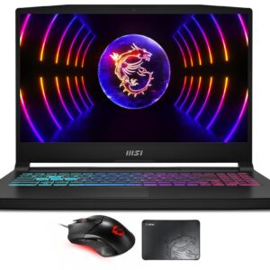 MSI Katana 15 B12VGK-082US Gaming & Entertainment Laptop (Intel i7-12650H 10-Core, 32GB DDR5 4800MHz RAM, 1TB PCIe SSD, GeForce RTX 4070, 15.6" 144Hz Win 11 Home) with Clutch GM08, Pad