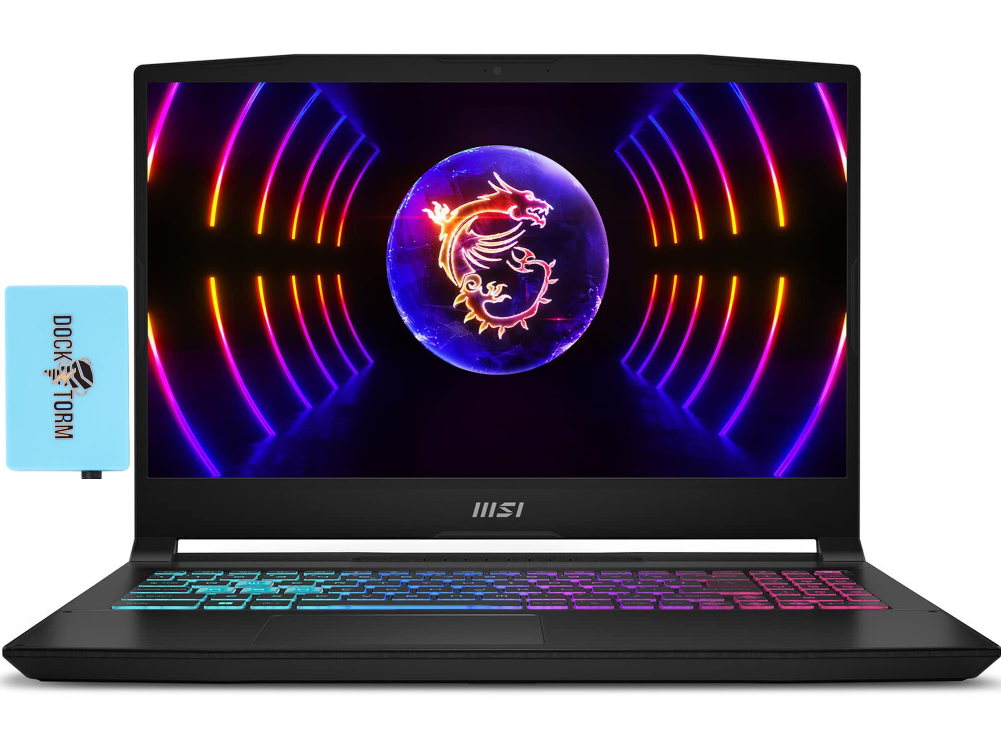 MSI Katana 15.6" 144Hz FHD IPS Gaming Laptop (Intel i7-12650H 10-Core 2.30GHz, 16GB DDR5, 8TB PCIe SSD, GeForce RTX 4070 8GB GDDR6X, RGB Backlit KYB, WiFi 6, BT 5.2, Win 11 Pro) w/Dockztorm Dock