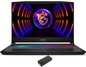 msi katana 15 b12vgk-082us gaming & entertainment laptop (intel i7-12650h 10-core, 16gb ddr5 4800mhz ram, 1tb pcie ssd, geforce rtx 4070, 15.6" 144hz win 11 pro) with usb-c dock