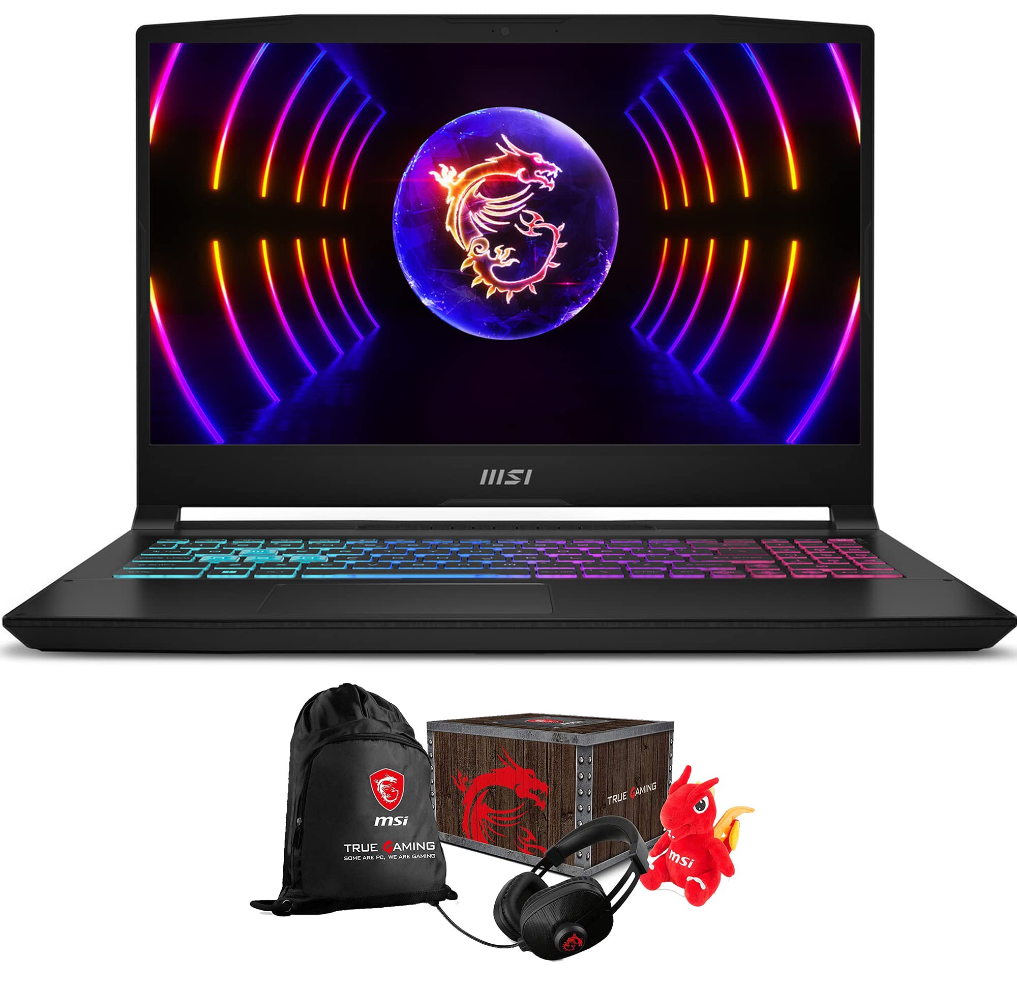 MSI Katana 15 B12VGK-082US Gaming & Entertainment Laptop (Intel i7-12650H 10-Core, 32GB DDR5 4800MHz RAM, 8TB PCIe SSD, GeForce RTX 4070, Win 11 Home) with MS 365 Personal, Dockztorm Hub