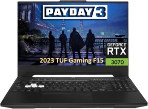 asus tuf f15 gaming laptop dash 15.6" fhd 144hz (intel 12th gen i7-12650h, 32gb ddr5 ram, 1tb pcle ssd, geforce rtx 3070 8gb) thin bezel, thunderbolt 4, backlit keyboard, win 11 home, off-black