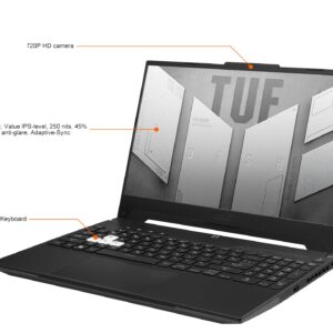 ASUS TUF F15 Gaming Laptop Dash 15.6" FHD 144Hz (Intel 12th Gen i7-12650H, 32GB DDR5 RAM, 1TB PCle SSD, Geforce RTX 3070 8GB) Thin Bezel, Thunderbolt 4, Backlit Keyboard, Win 11 Home, Off-Black