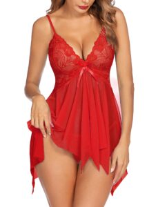 avidlove valentines lingerie for women for sex play slutty lingerie for sex lace babydoll lingerie red s