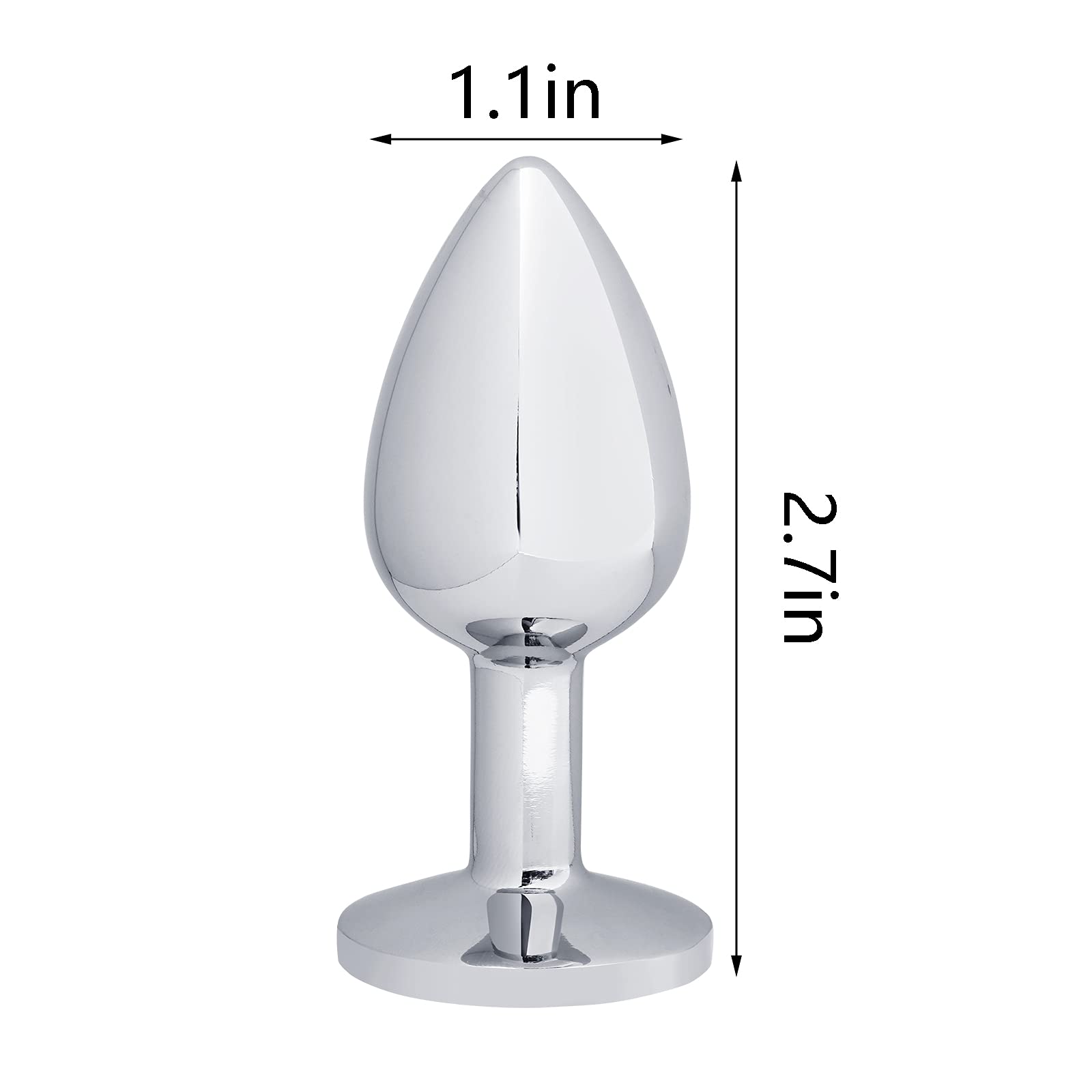 Hmxpls Pink Jeweled Beginners Butt Plug Sex Love Games Personal Massager for Women Men Couples Lover Stainless Steel Anal Plug SM Anal Stimulation Toy, 50g