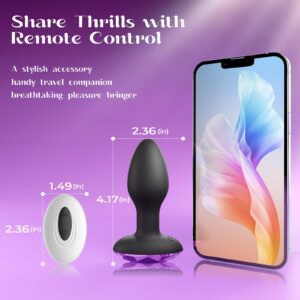 ZQADZY Anal Plug Adult Sex Toy with 10 Rotating & Vibration Settings, Couple Sex Toys Anal Vibrator, Vibrating Butt Plug Sex Toys for Men Female Sex Toys Prostate Massager, Adult Sex Toys & Games