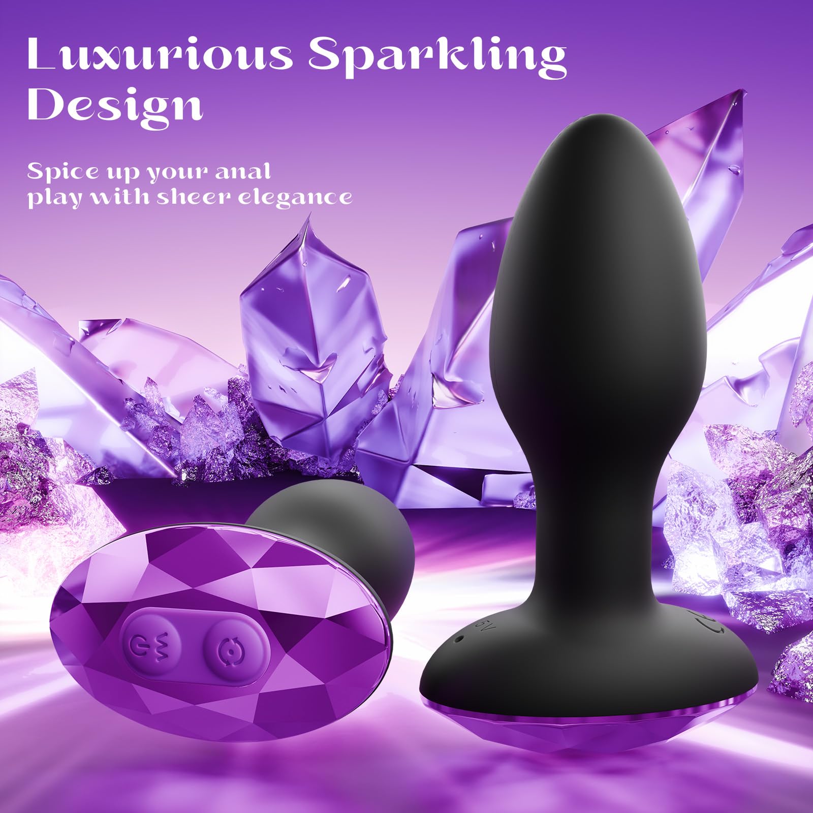 ZQADZY Anal Plug Adult Sex Toy with 10 Rotating & Vibration Settings, Couple Sex Toys Anal Vibrator, Vibrating Butt Plug Sex Toys for Men Female Sex Toys Prostate Massager, Adult Sex Toys & Games