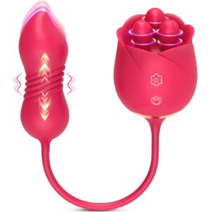 sex toys rose dildo vibrator - rose sex toy thrusting dildos, fondling vibrators adult toys, female vibrator clitoris stimulator, couples sexual pleasure stimulation device, consoladores vibradores