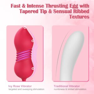 Sex Toys Rose Dildo Vibrator - Rose Sex Toy Thrusting Dildos, Fondling Vibrators Adult Toys, Female Vibrator Clitoris Stimulator, Couples Sexual Pleasure Stimulation Device, Consoladores Vibradores