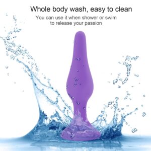 Anal Plug Sex Toys,HISIONLEE 5PCS Sex Anal Toys Silicone Butt Plug Training Kit for Adult Sex Toys & Games Women Male and Beginners (Purple)