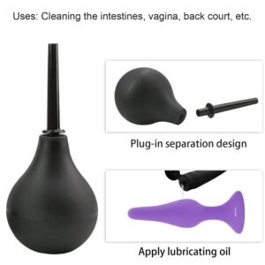 Anal Plug Sex Toys,HISIONLEE 5PCS Sex Anal Toys Silicone Butt Plug Training Kit for Adult Sex Toys & Games Women Male and Beginners (Purple)