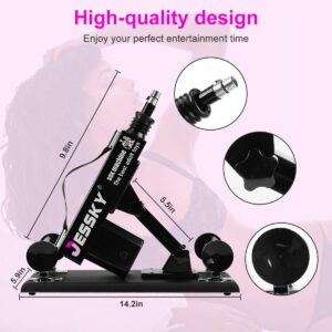 JESSKYLOVE Adjustable Sex Machine, Adult Sex Toys with 8 Attachments 3XLR Connector Automatic Machines for Women