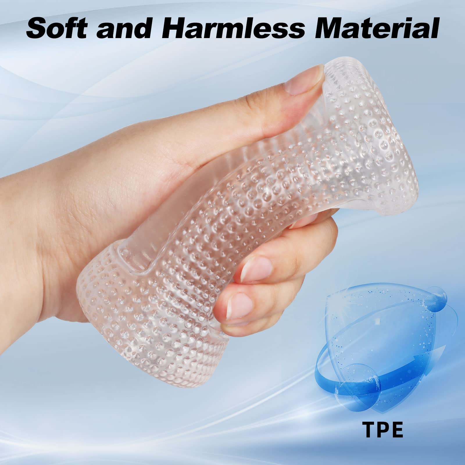 Male Masturbator, Transparent Pocket Portable 3D Faux Pussy Texture Masturbation Stimulation Penis Adult Men Sex Toys & Games