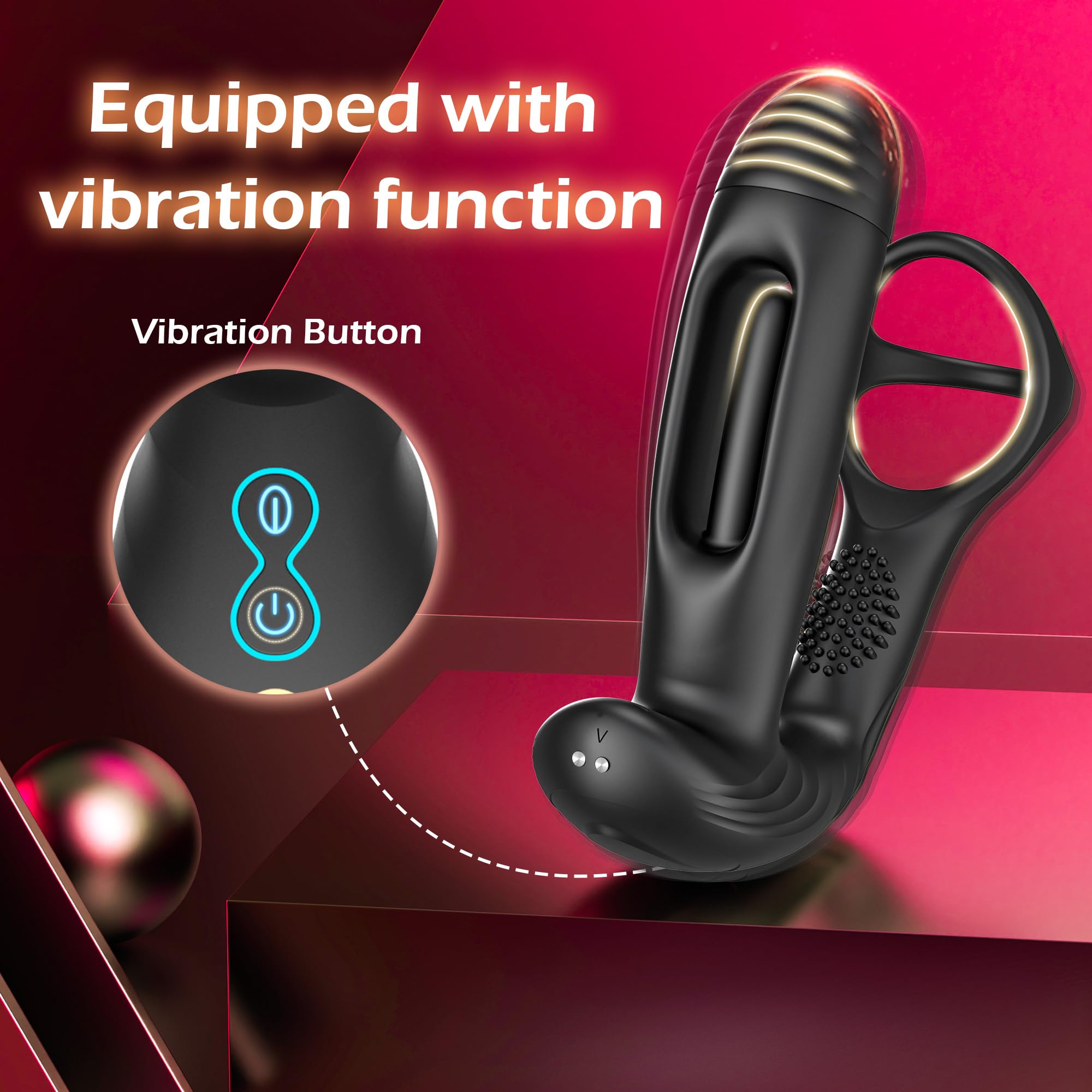 Prostate Massager Vibrator with 10 Flapping & Vibration Settings, Remote Control Anal Plug Anal Vibrator Sex Toys for Men, Anal Sex Toys Vibrators with Penis Ring Adult Toys, Sex Toy Adult Sex Toys