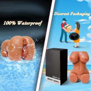 ZOOPLOU Mini Sex Doll with Realistic Boobs Torso Vagina and Anal, 1.7 LB Male Sex Dolls, Adult Sex Toys, Ass Sex Toy Pocket Pussy for Men, Penis Stroker Blowjob Masturbator