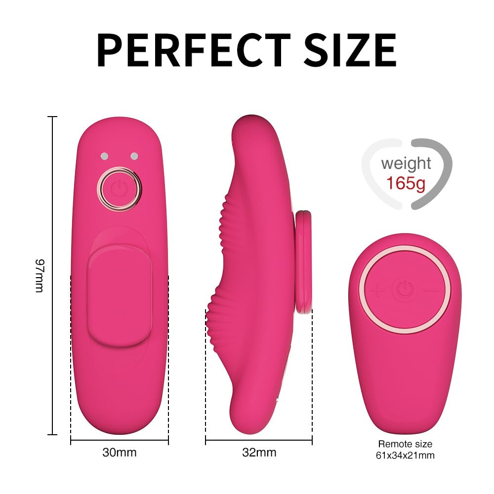 Remote Control Vibrator for Panties with Magnetic Clip, Sex Toys Butterfly Vibrators for Women with 10 Vibration Modes, Waterproof Wearable Rose Vibrator Dildo for Couples