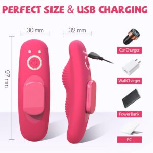 Remote Control Vibrator for Panties with Magnetic Clip, Sex Toys Butterfly Vibrators for Women with 10 Vibration Modes, Waterproof Wearable Rose Vibrator Dildo for Couples