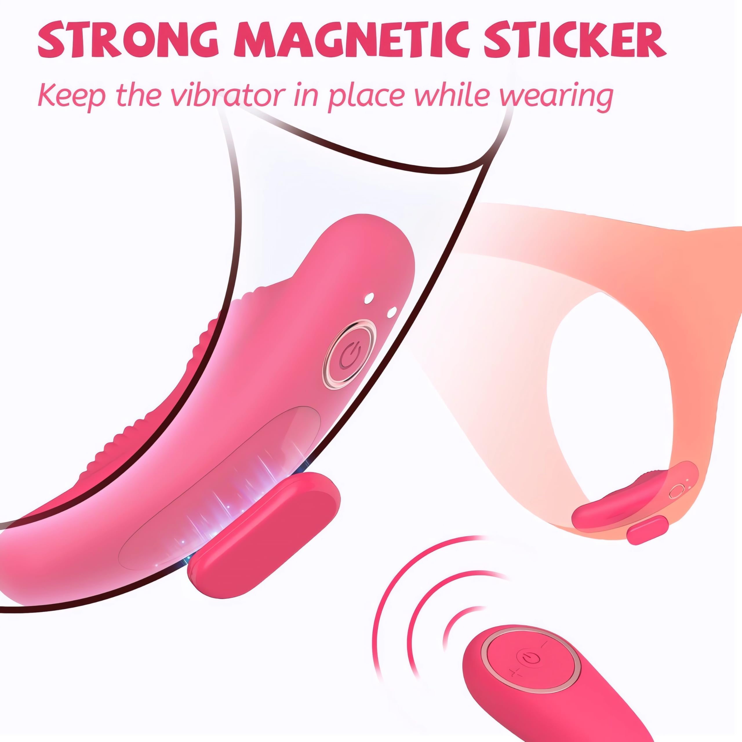 Remote Control Vibrator for Panties with Magnetic Clip, Sex Toys Butterfly Vibrators for Women with 10 Vibration Modes, Waterproof Wearable Rose Vibrator Dildo for Couples