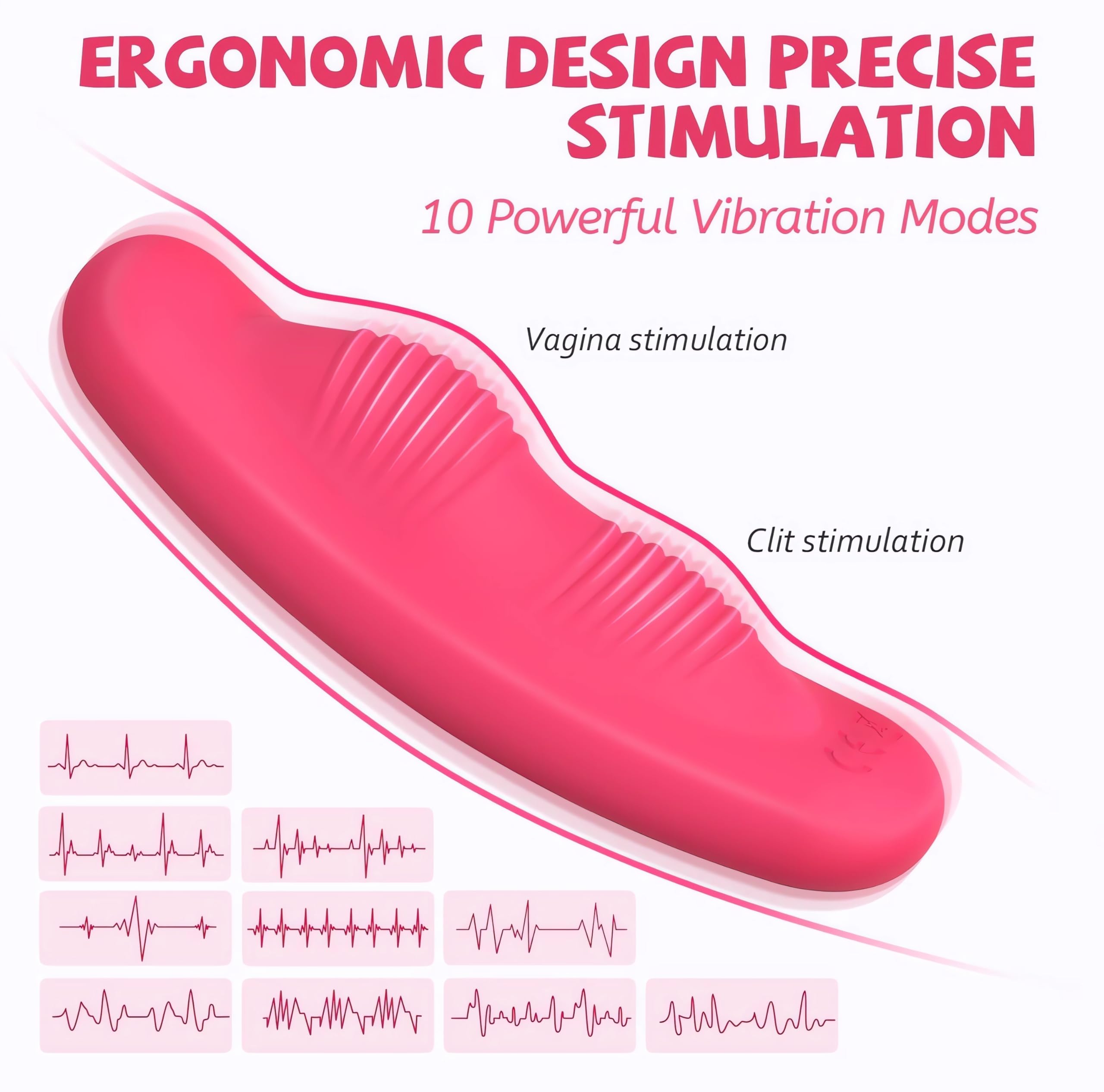 Remote Control Vibrator for Panties with Magnetic Clip, Sex Toys Butterfly Vibrators for Women with 10 Vibration Modes, Waterproof Wearable Rose Vibrator Dildo for Couples