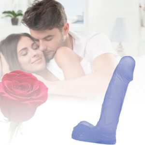 4 Inch Silicone Realistic Mini Dildo,Beginner Anal Plug,Soft Dildo with Curved Shaft and Balls,Sex Toy Women Men Couples.Experience Multi-Purpose Mini Style (Blue)