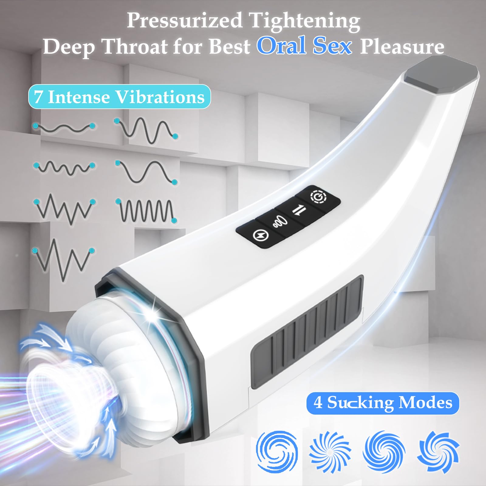 3 in 1 Thrusting Sucking Vibrating Automatic Male Masturbator, Adult Sex Toys for Men, Blowjob Sex Machine Men's Sex Toy Stroker Penis Vibrator, Hands Free Masturbators Pocket Pussy for Men Pleasure