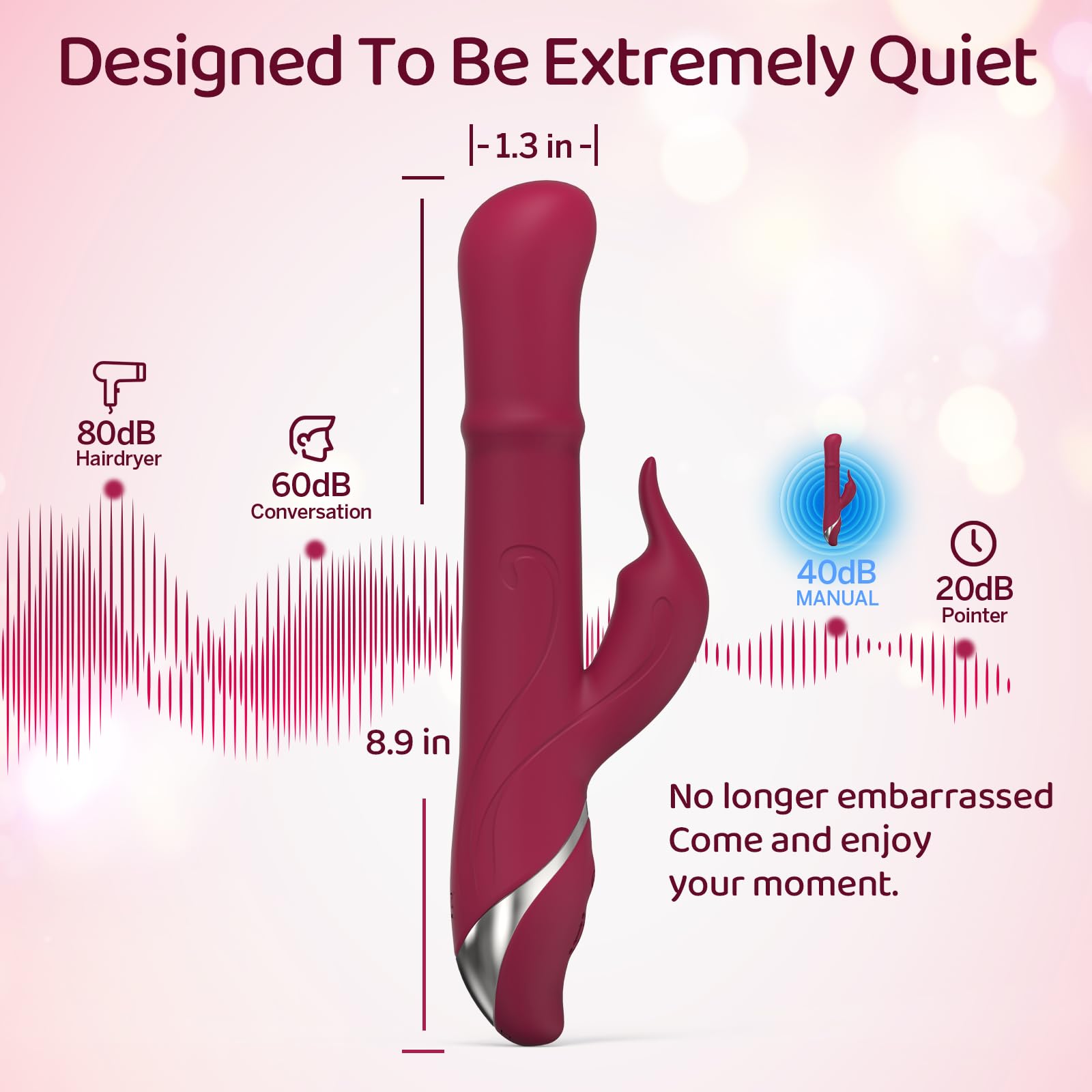 Vibrator Dildo Women Sex Toys, G Spot Rabbit Vibrator with 7 Rotating Ring & 7 Vibrating Modes, Waterproof Rechargeable Vibrater Dildos with Clitoral Stimulation, Adult Sex Toys for Women or Couple