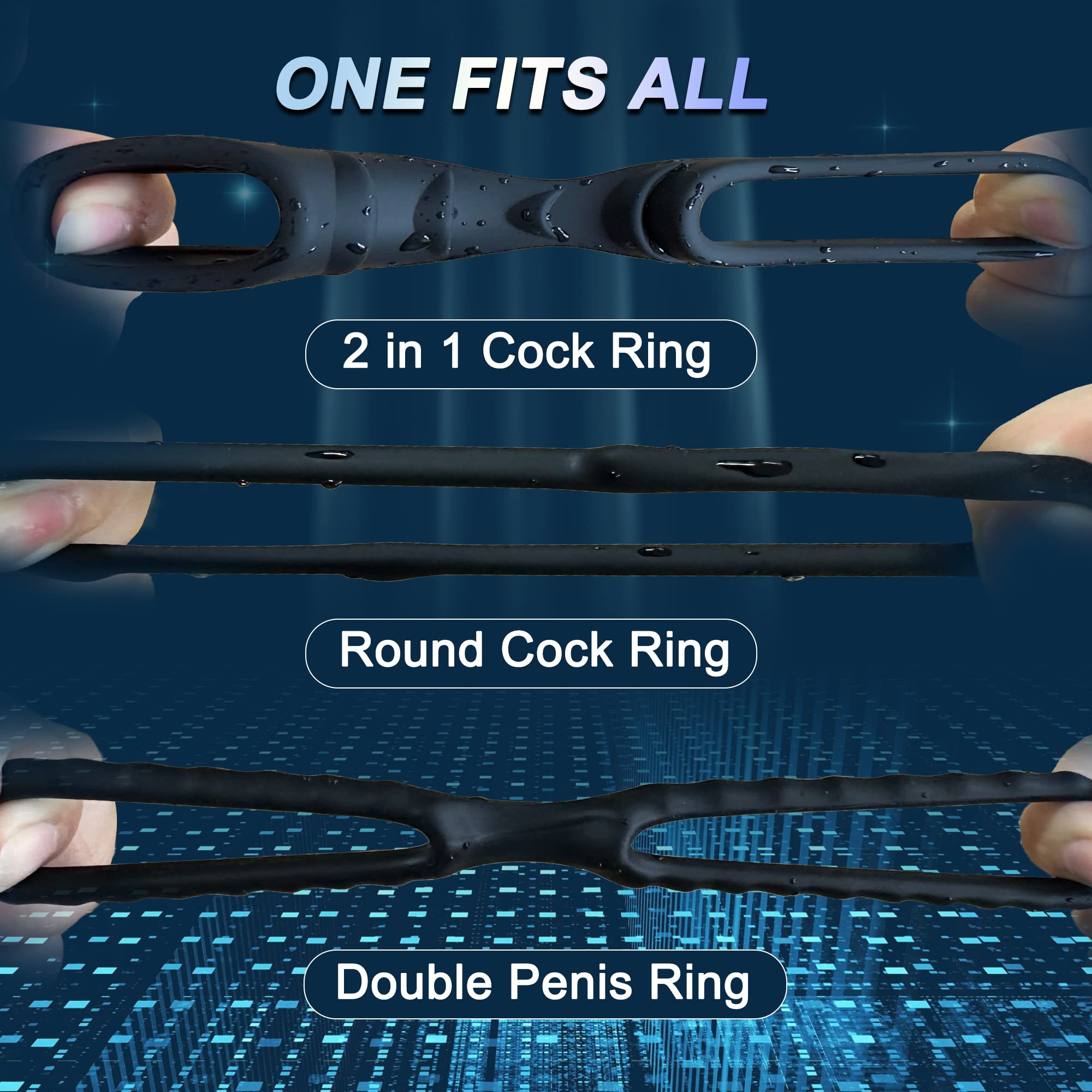 Penis Rings Set,Cook Rings for Men Erection Sex Toy with 7 Different Sizes Silicone Adult Sex Toys Cockring Couple Sex Toys Enhancing Couples Pleasure Sex Toy Kit