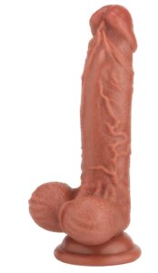 realistic dildo sex toys for women - utimi 7.3'' body safe material g spot adult lifelike dildo with strong suction cup penis for men anal hands-free play sexual wellness products, brown