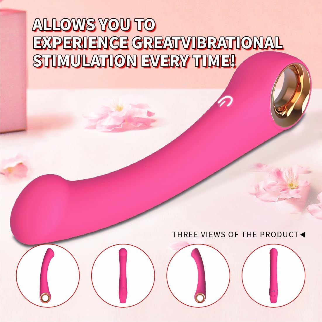 Clitoral G Spot Vibrator Sex Toy for Women,Personal Wand Massager with 9 Vibrating Modes,Waterproof Bullet Finger Anal Training Vibrators for Couple,Soft Silicone Dildo Adult Sex Toys&Game (Pink)