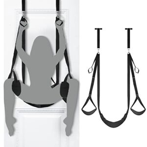 sexy slave door sex swing with seat, adult sex toys bondage love slings for adult couples with adjustable straps, holds up to 300lbs