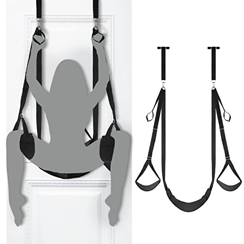 SEXY SLAVE Door Sex Swing with Seat, Adult Sex Toys Bondage Love Slings for Adult Couples with Adjustable Straps, Holds up to 300lbs