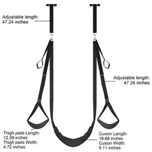 SEXY SLAVE Door Sex Swing with Seat, Adult Sex Toys Bondage Love Slings for Adult Couples with Adjustable Straps, Holds up to 300lbs