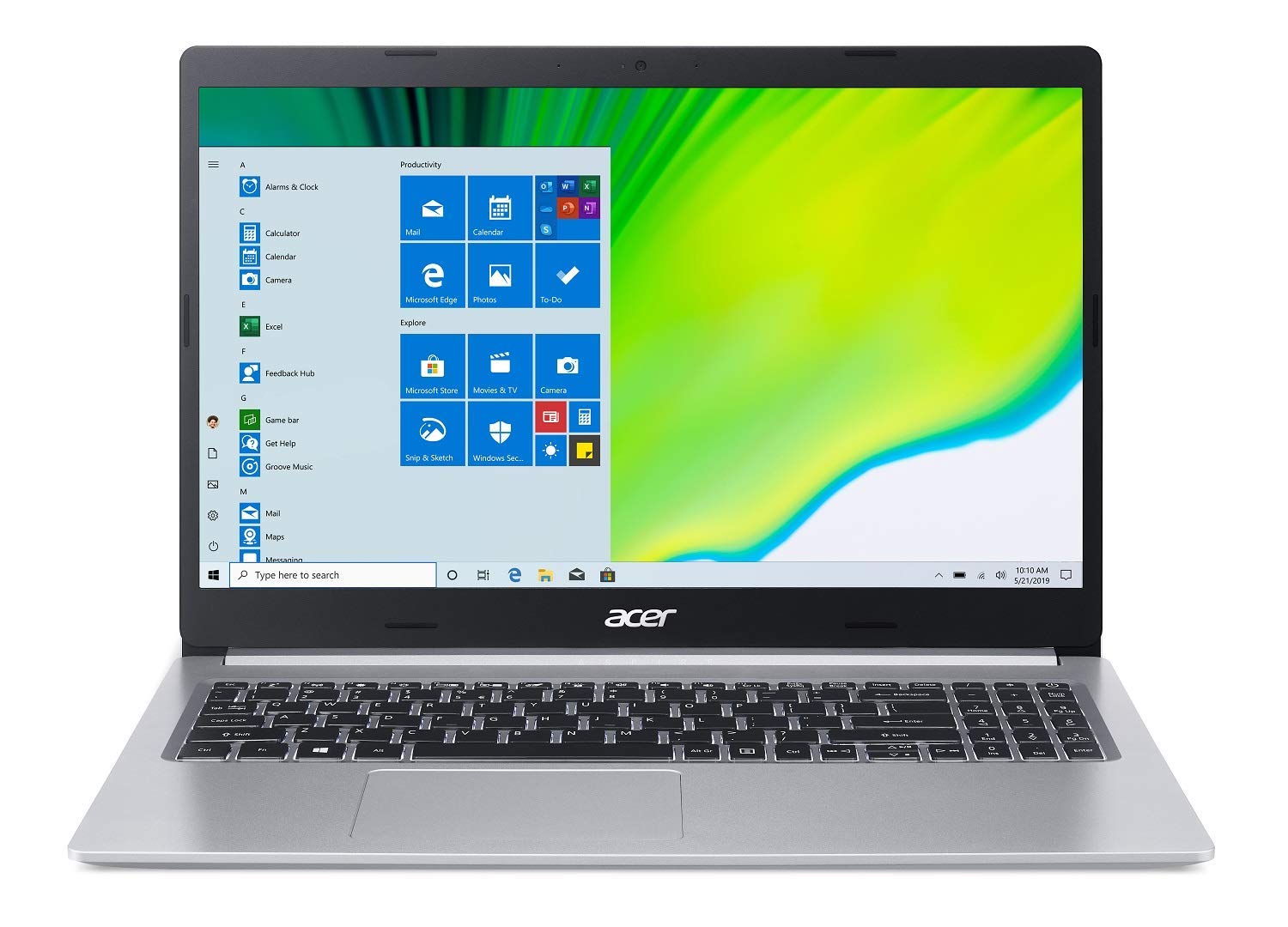 Acer Aspire 5 A515-44-R41B, 15.6 Full HD, AMD Ryzen 5 4500U Hexa-Core Mobile Processor with Radeon Graphics, 8GB DDR4, 256GB NVMe SSD, WiFi 5, HD Webcam, Backlit Keyboard, Windows 10 Home (Renewed)