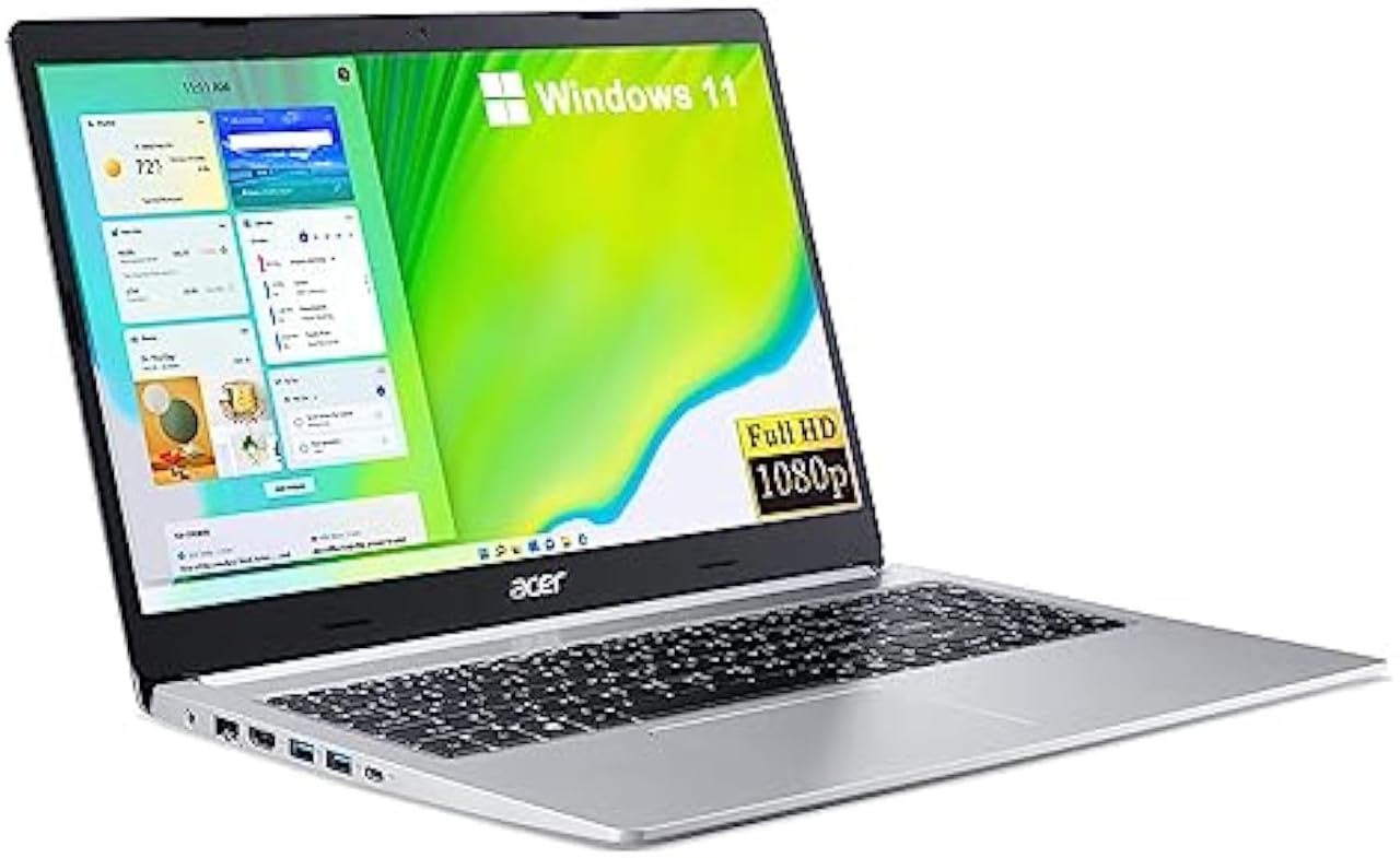 acer Aspire 5 A515-45 Slim Laptop, 15.6" Full HD IPS Display, 6-Core AMD Ryzen 5 5500U, AMD Radeon Graphics, 16GB RAM 512GB SSD, Windows 11 Home, with USB 3.0 16GB Flash Drive Pen